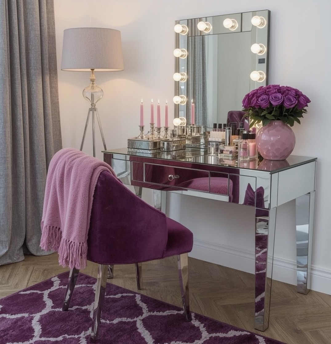 How to decorate a modern vanity table on a budget