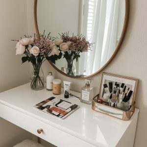 How to decorate a modern vanity table on a budget